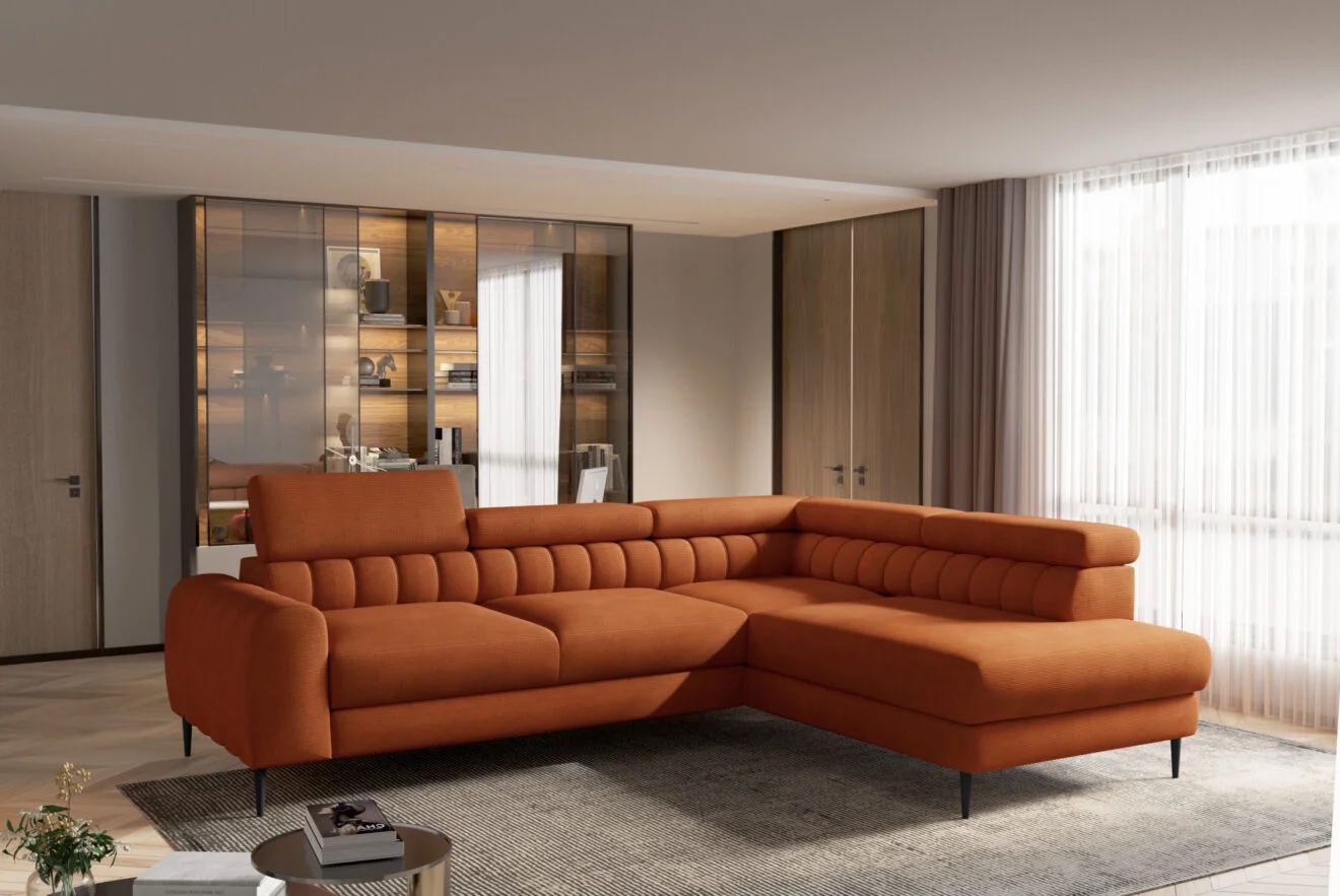 Luxury Elegant Corner L Sofa Bed - NAVAS L - ChillMe