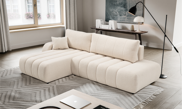 Cloud Luxury Corner Sofa Bed with Storage - BONNI - ChillMe